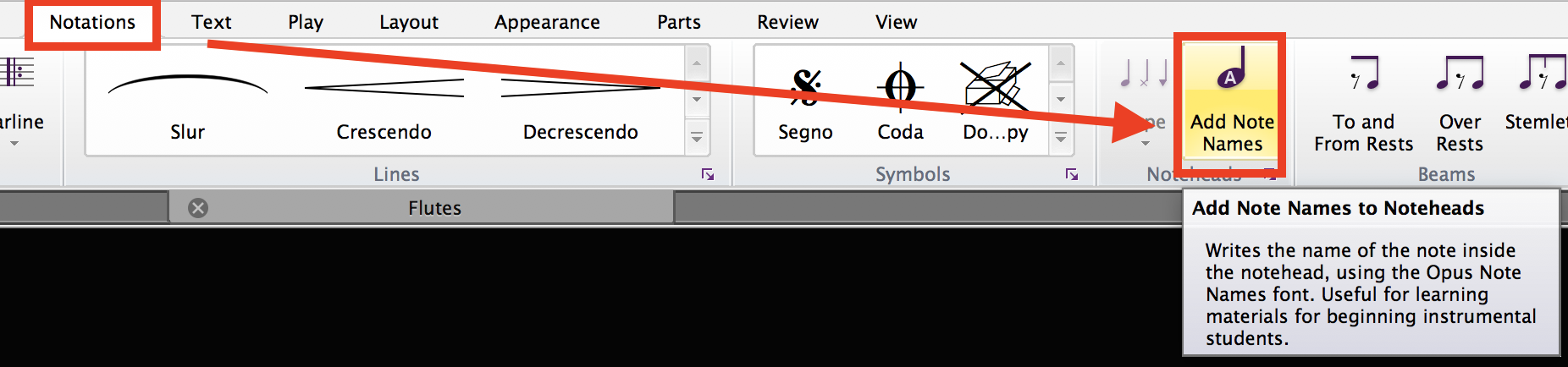 Printing Note Names Inside Noteheads – Making the Most of Notation Software