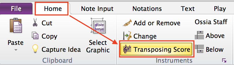 Copying from a Transposed Score in Sibelius – Making the Most of ...