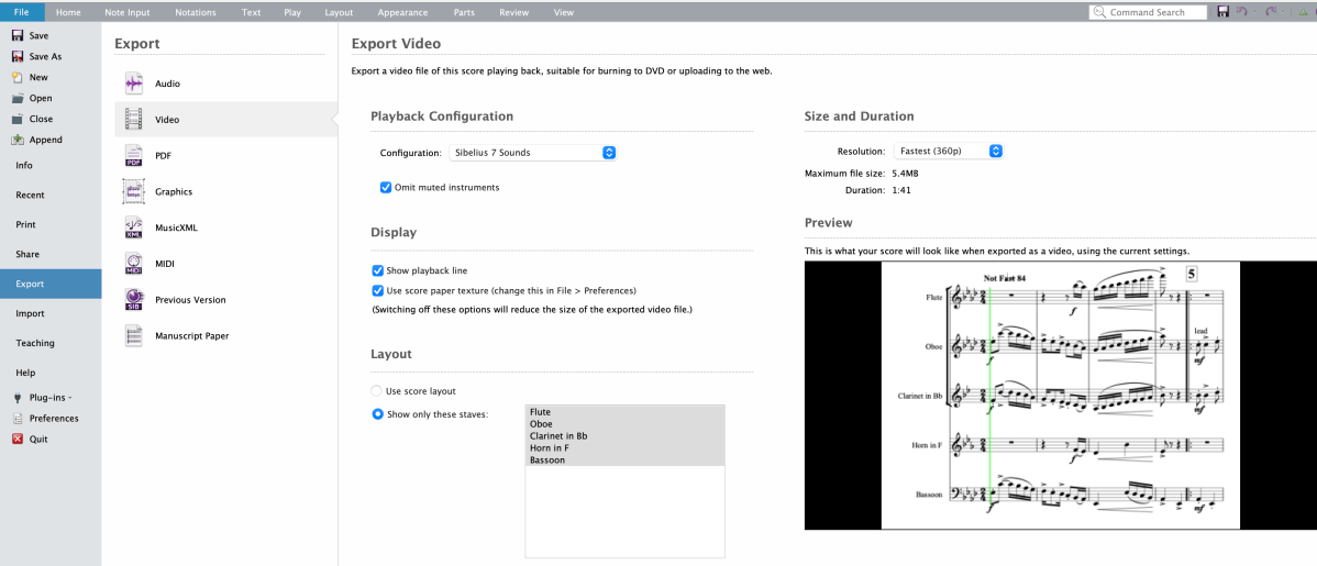 Export a Sibelius Score as a Video and Upload It to YouTube – Making ...